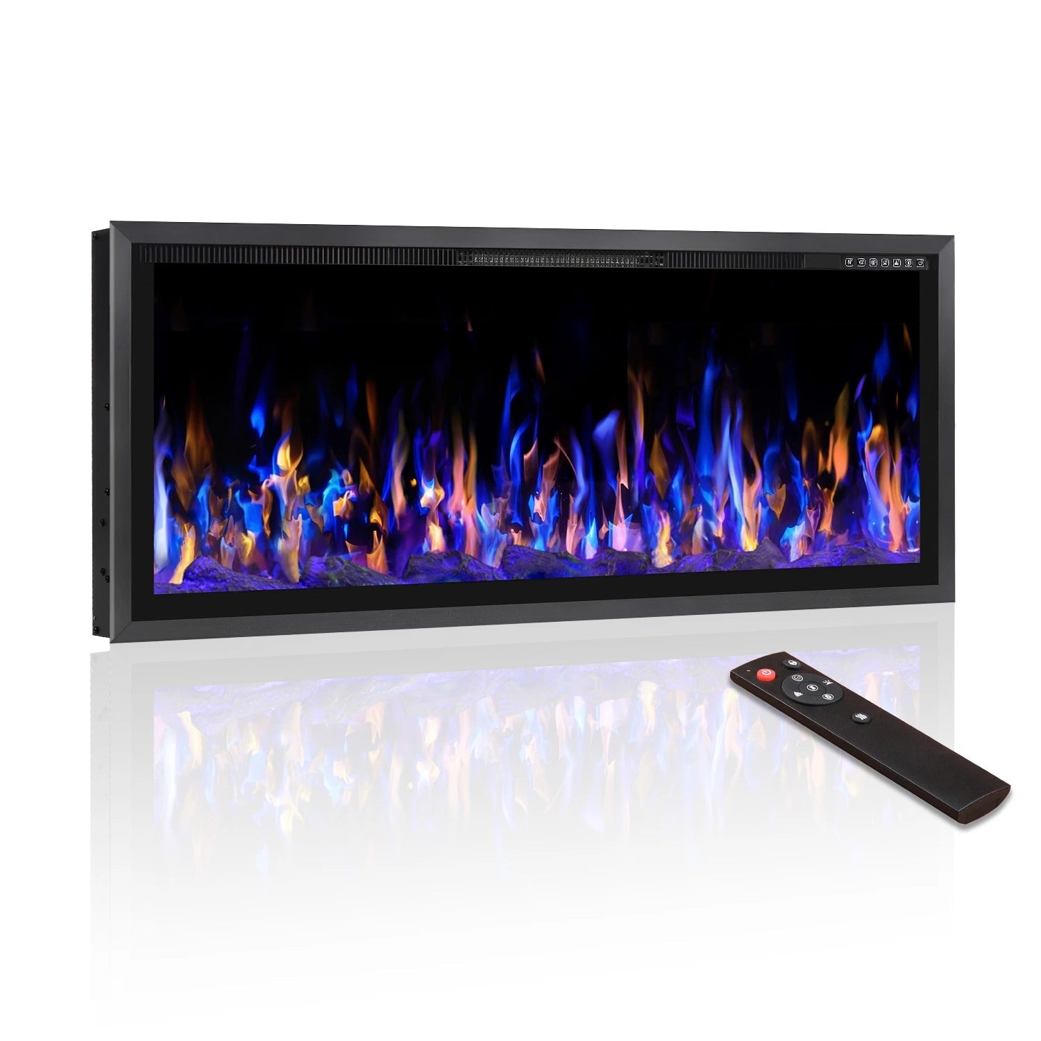 BOSSIN Electric Fireplace Ultra Narrow Frame