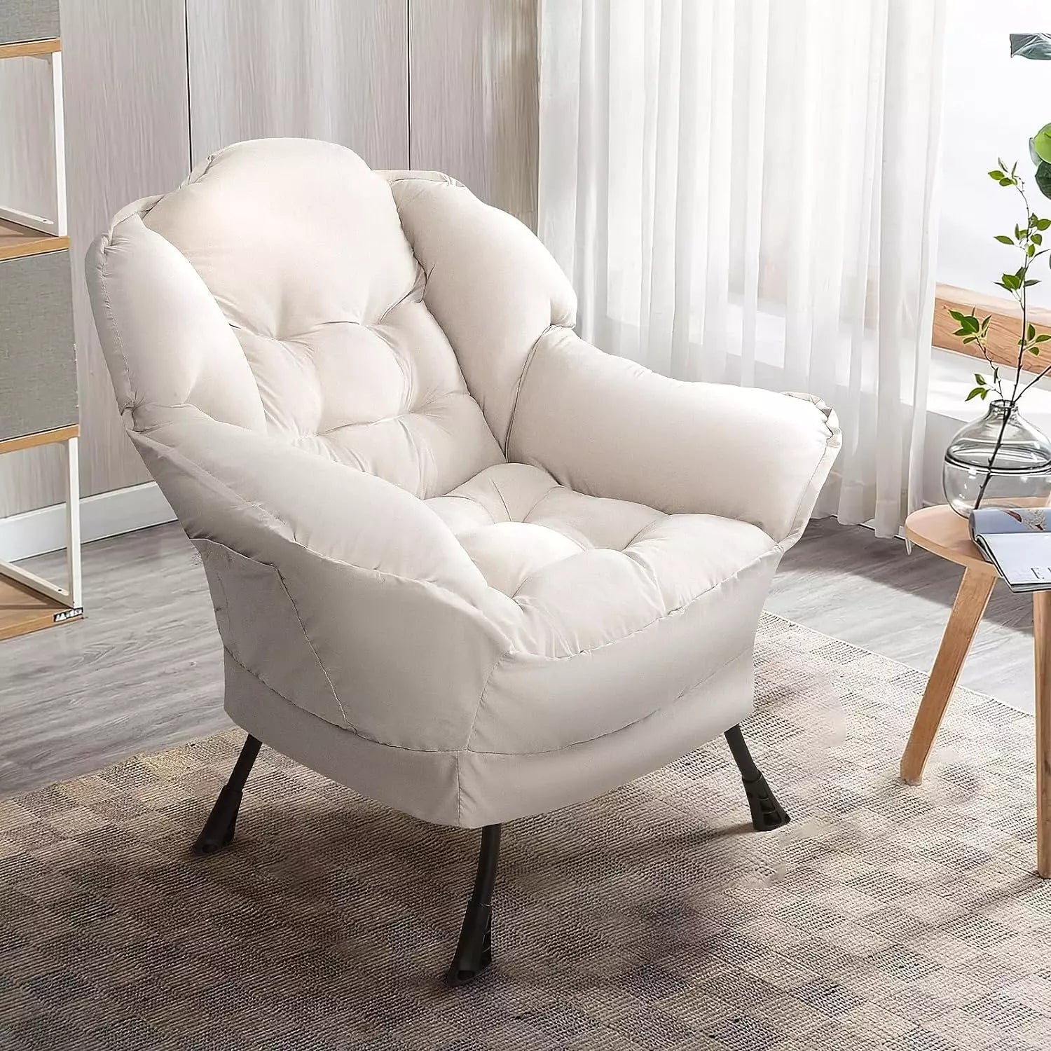 VITESSE Fabric Lazy Chair for Adults,Modern Comfortable Soft Sofa