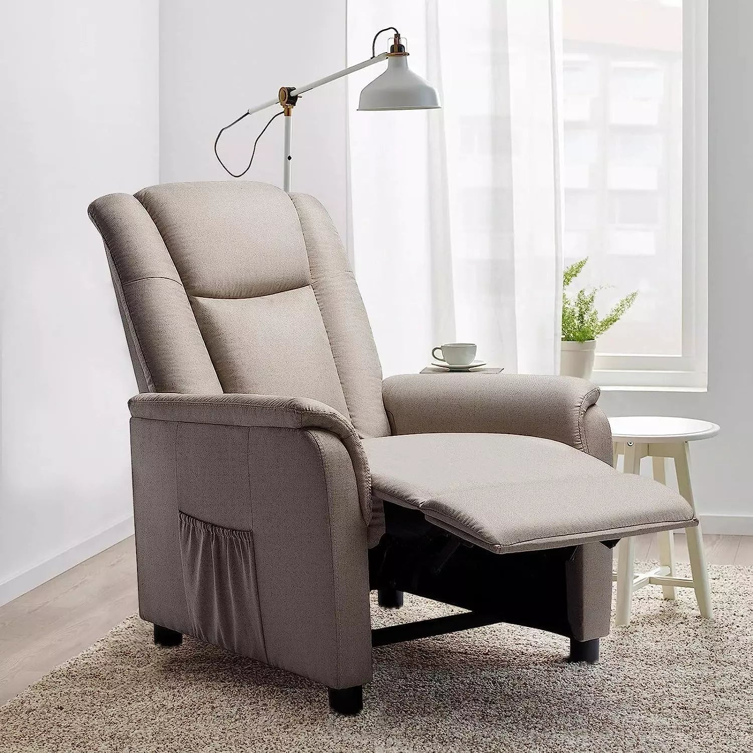 Vitesse Modern Fabric Recliner Chair, Home Theater Seating with Pocket
